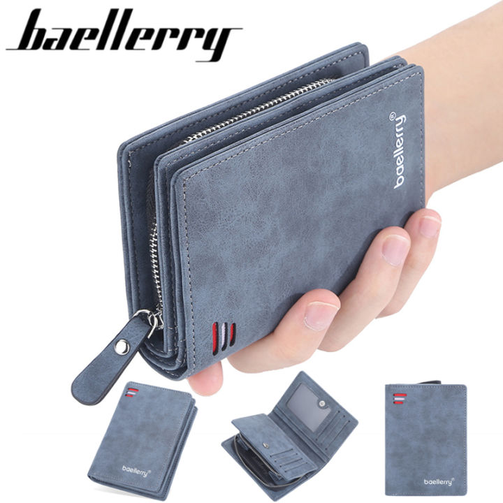 Luxury Brand Men Short Wallet Vertical Multi-card Position Snap Coin ...