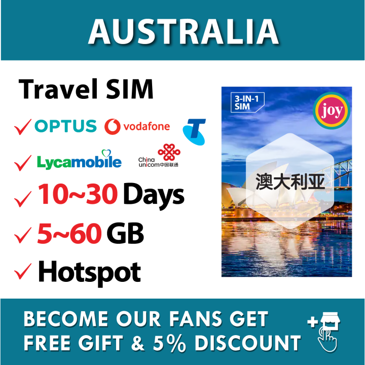 Joytel AUSTRALIA MELBOURLE SYDNEY 10 - 30 Days Australia Travel Prepaid ...