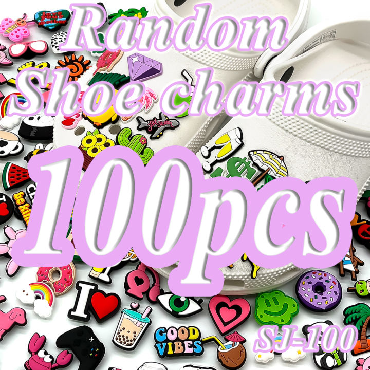 20/50/100pcs Random Pink Shoe Charms for Women Girls Cute Pink Perfume ...
