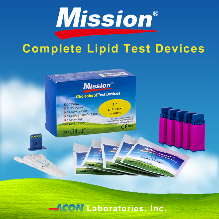 Mission Cholesterol 3 in 1 Lipid Panel Test Device for Mission ...