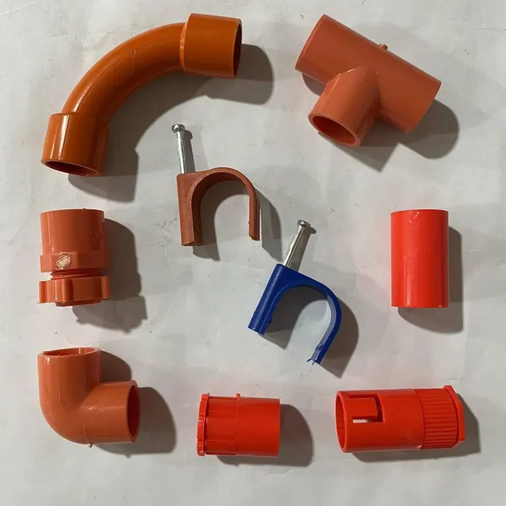 PVC Orange electrical fittings flexible hose adaptor/connector elbow ...