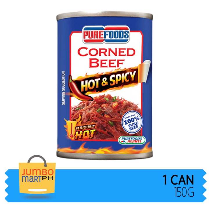 PUREFOODS CORNED BEEF HOT & SPICY 150G | Lazada PH