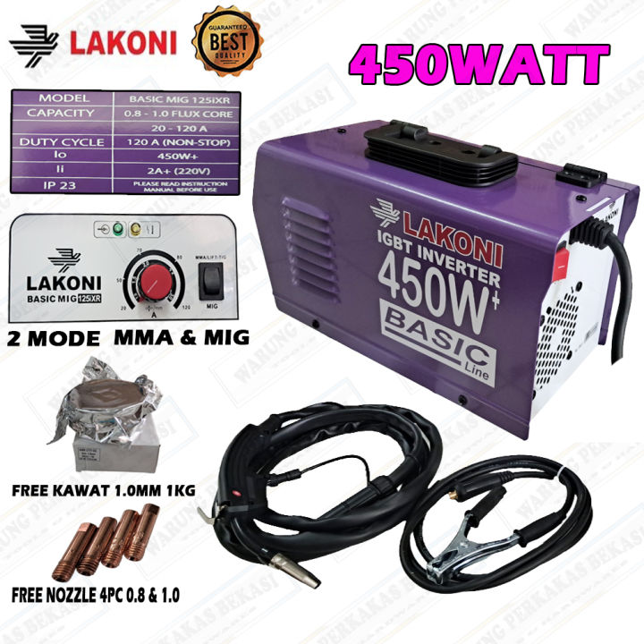 EDON 2in1 MIG / MMA Mesin Trafo Las Listrik MINI MIG 120 IGBT GasLess ...