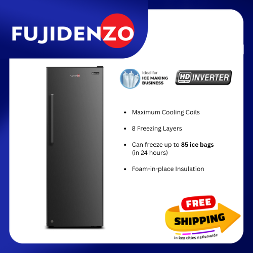 Fujidenzo 10.5 cu. ft. HD Inverter Upright Freezer ICE-105KR (Dark ...