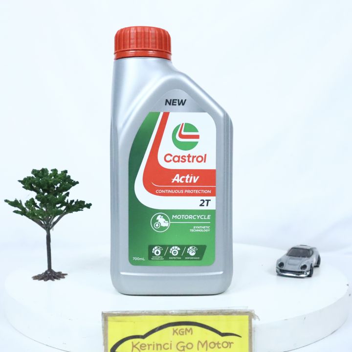 Castrol Active 2T 700ml JASO FC Low Smoke Oli Samping Pelumas Campur 2 ...
