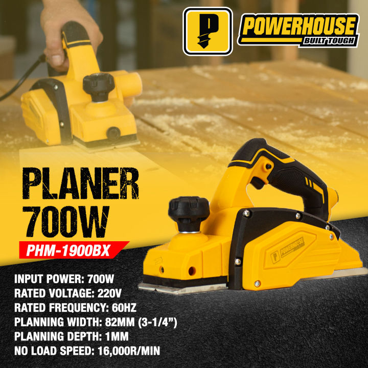 POWERHOUSE Electric Planer Machine for Wood 700W / Power Planer Tool ...