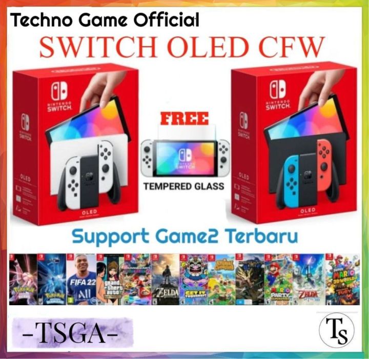 Nintendo Switch OLED CFW Full Game / Console Switch OLED Neon White ...