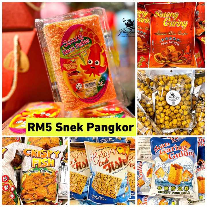 ️RM5 SNEK PANGKOR [Kualiti & murah][Crispy Seafood Snacks][Sotong merah ...
