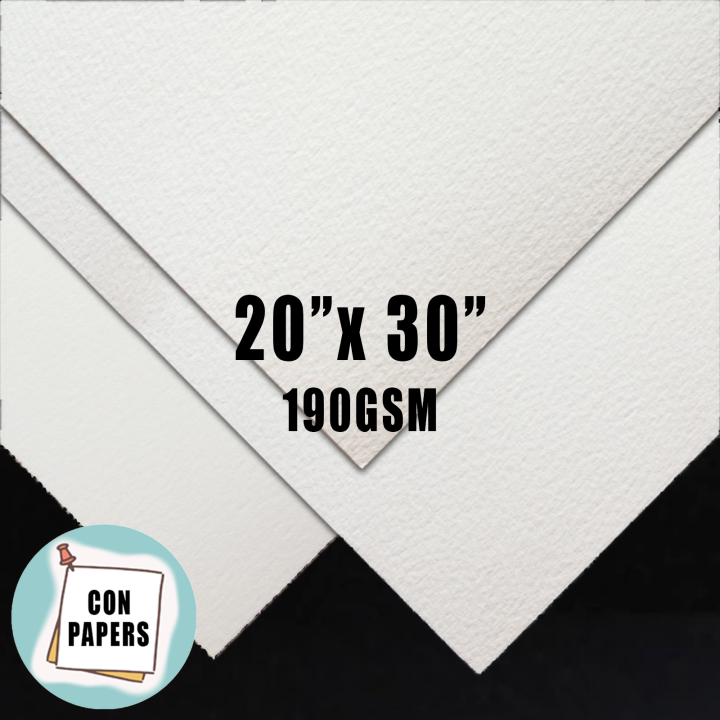 Watercolor Paper 20"x30" 190gsm Rolled/Tube Off White/Beige (3pcs ...