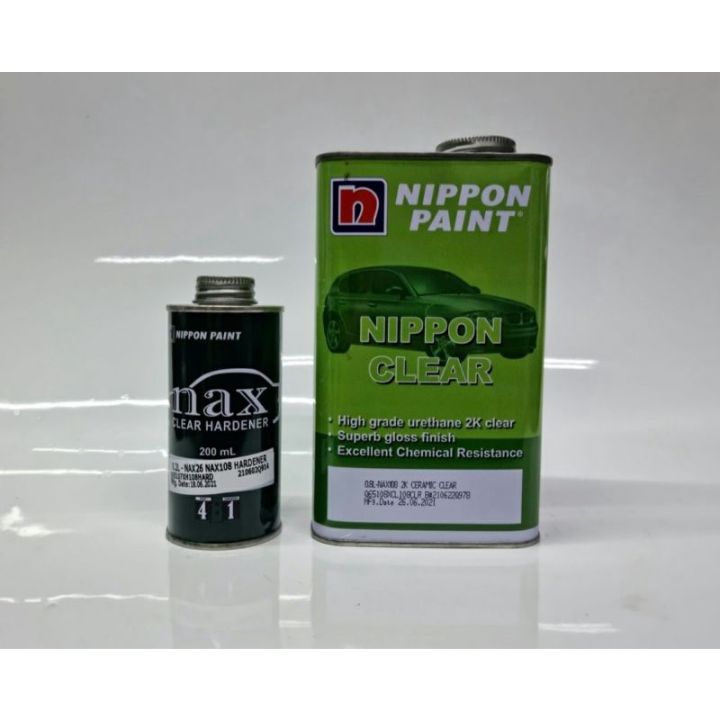 Nippon 2k Ceramic Clear / topcoat with hardener. NAX 108 | Lazada PH