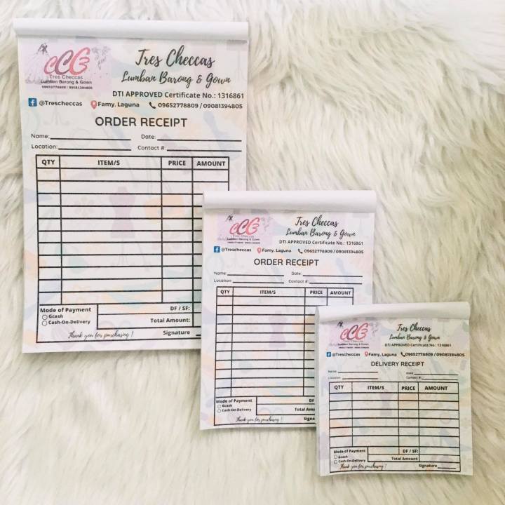Non-BIR & Non-Carbonized Customized Receipt | Lazada PH