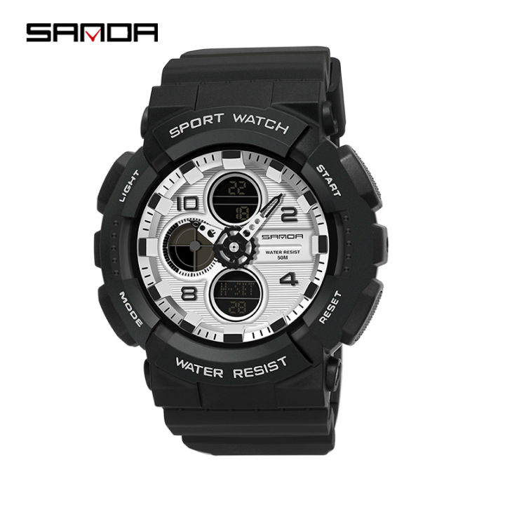 Sanda New Couple Fashion Trend Multi function Sports Luxury Electronic ...