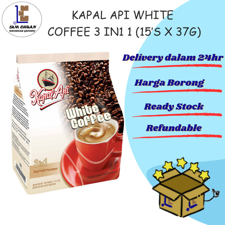Kapal Api White Coffee 3 in 1/Kapal Api 3 in 1 Kopi Putih Pracampur [15 ...