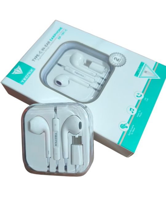 Headset Type C With Mic TECNIX EP-101-C Earphone Type C | Lazada Indonesia