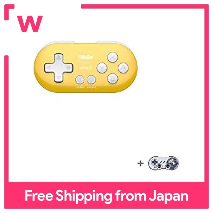 8Bitdo Zero 2 Game Controller Bluetooth Wireless Switch Windows Android macOS Yellow Edition ...