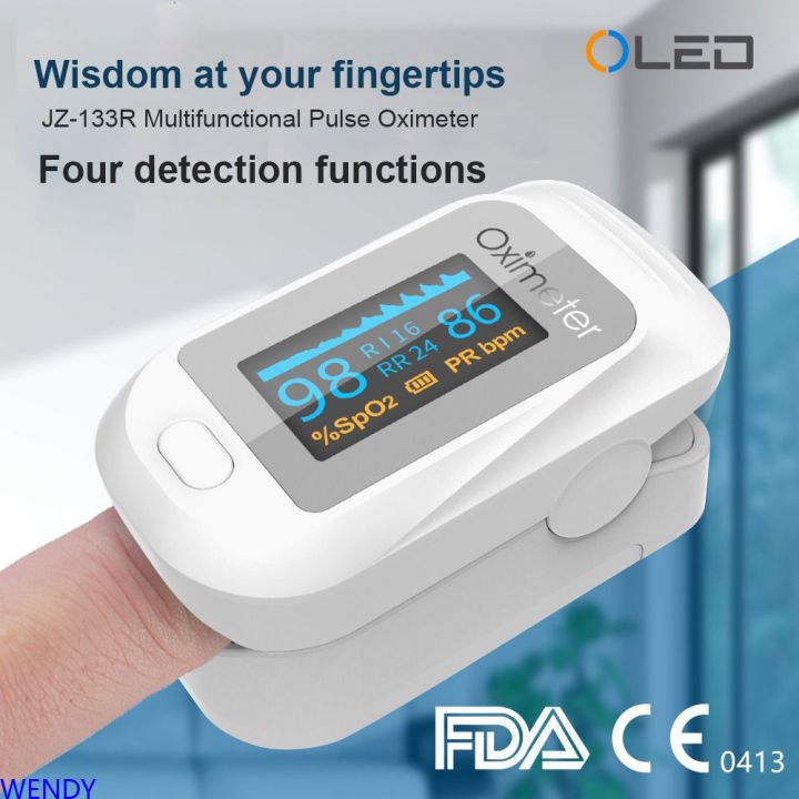 CE finger pulse oximeter finger clip 2 Colors oxygen saturation monitor ...