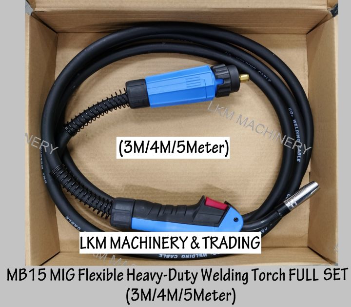 MB15 MIG Flexible Heavy-Duty Welding Torch FULL SET(3M/4M/5M/6Meter ...
