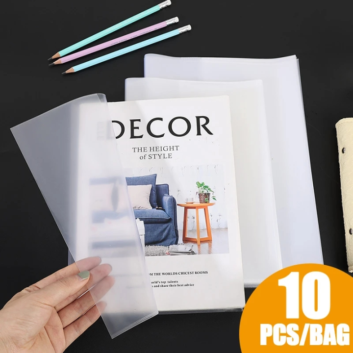 10 Sheet Notebook Book Transparent Protective Covers Self-adhesive ...