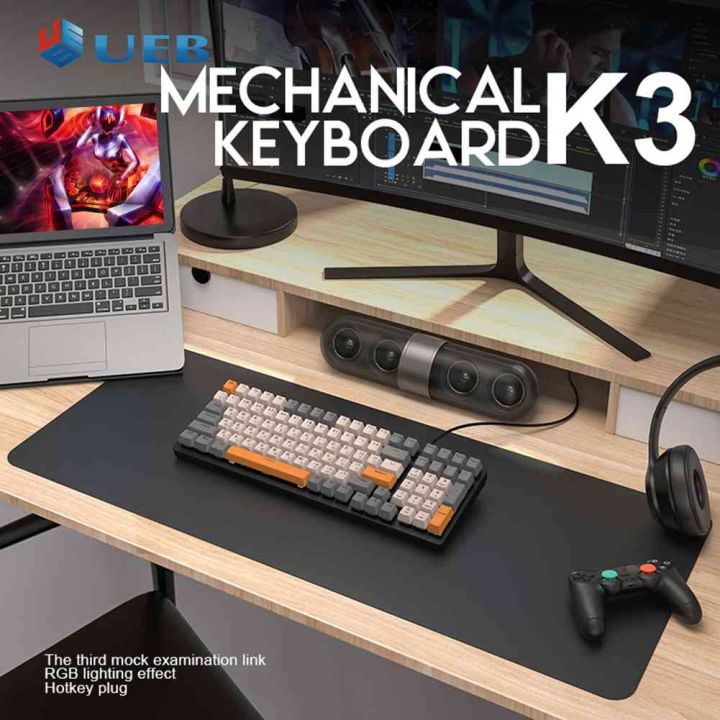 K3 Mechanical Gaming Keyboard Red/Blue Switch 100 Keys Wired Mechanical ...