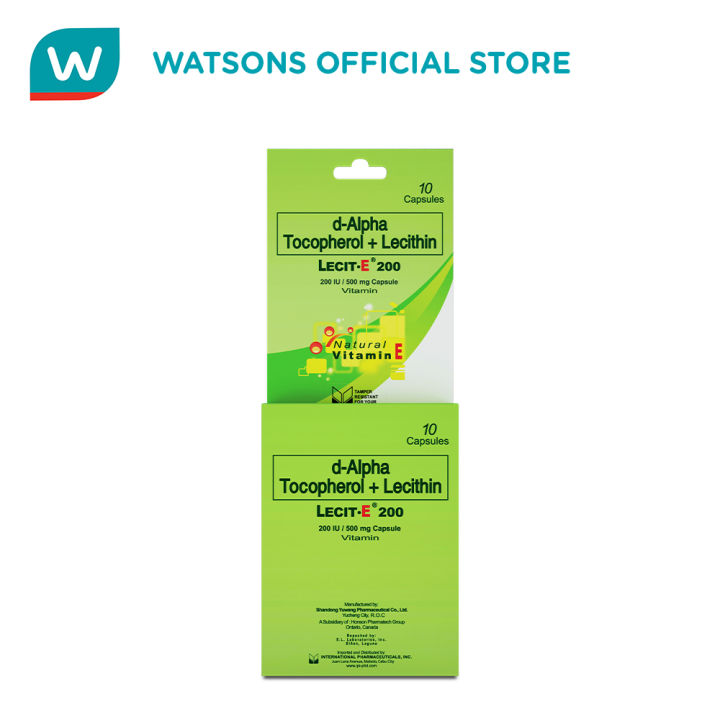 LECIT-E 200 (d-alpha tocopherol + Lecithin) 10 Capsules | Lazada PH