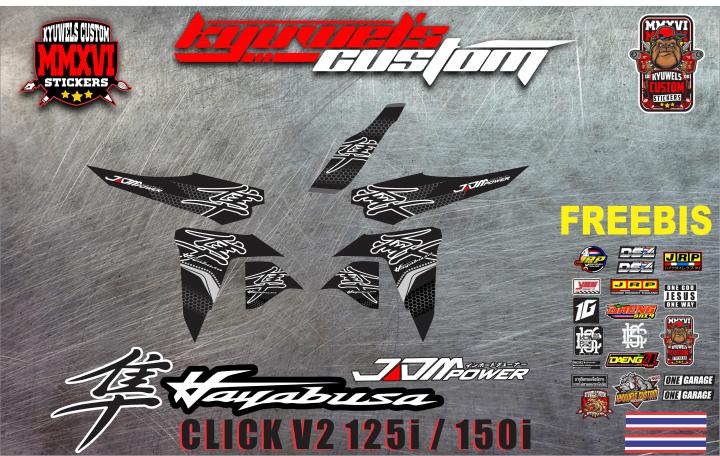 HONDA CLICK V2 HAYABUSA DECALS | Lazada PH