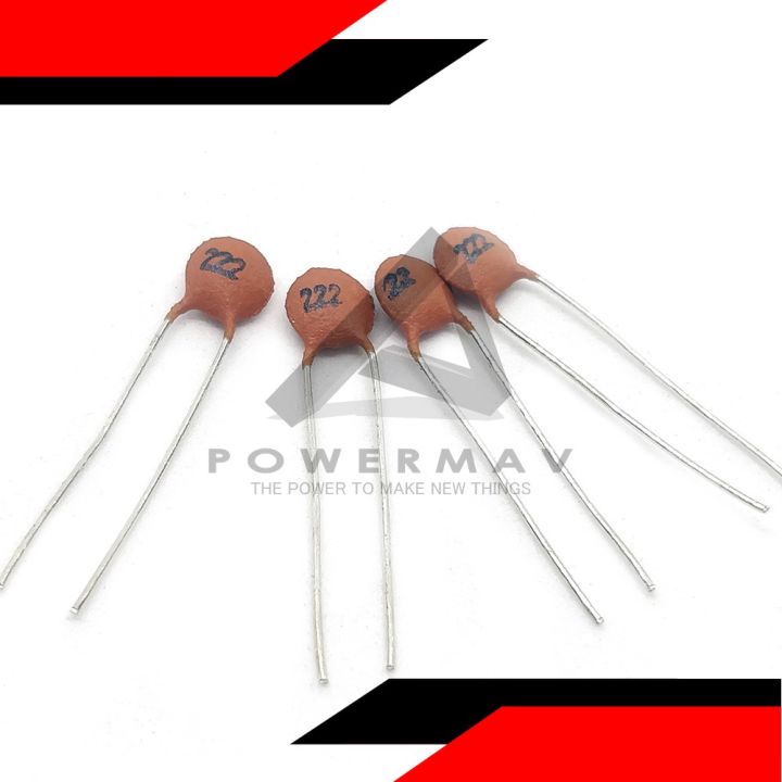 5pcs 2.2nf ceramic capacitor 50V 2.2 nf 221 Ceramic Capacitor 50v 2.2nf ...