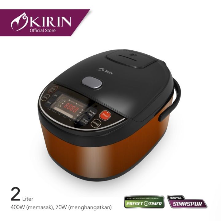 Rice Cooker Kirin KRC 420D Penanak Nasi Magic Com Kapasitas 2 Liter ...