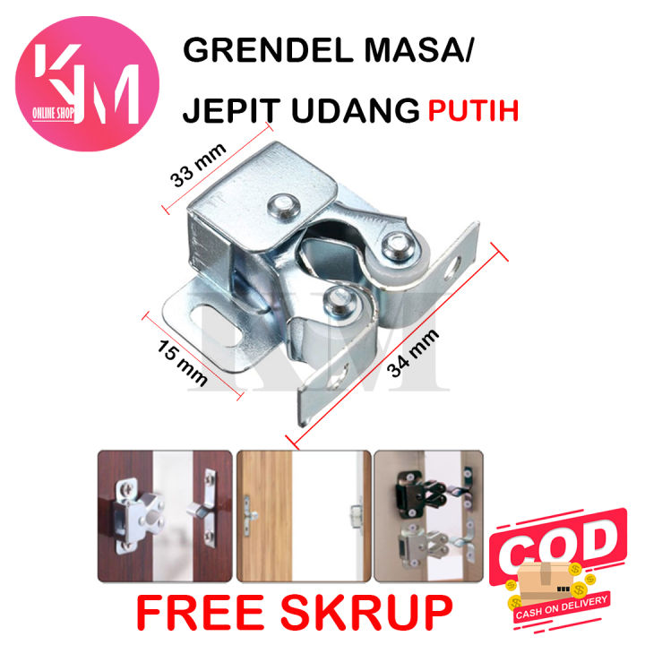 Capit Udang Jepit Pintu Lemari Roller Catches Keces, (100pcs) Free ...