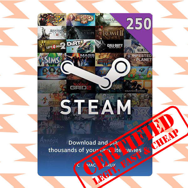 Steam 250 - Steam Wallet Code (PHP) | Lazada PH