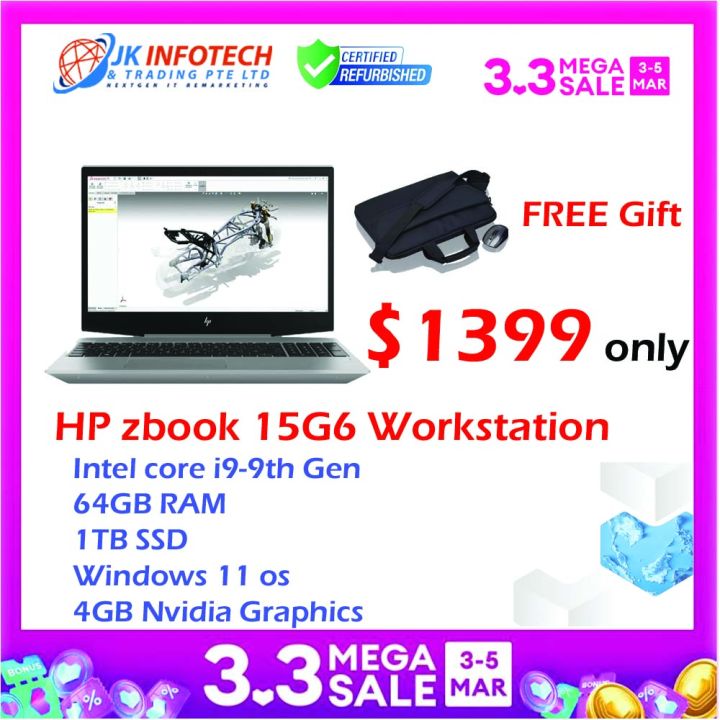 HP zbook 15 G6 Workstation high performance laptop 15.6inch intel core ...