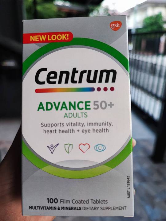 วิตามินรวมเซ็นทรัม Centrum Advance 50+ 100 Tablets / Centrum Advance ...