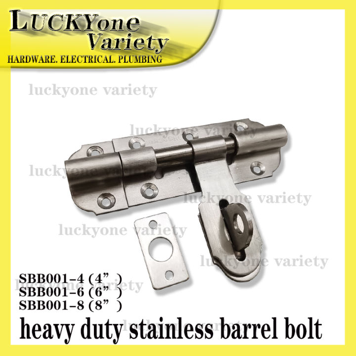 HEAVY DUTY STAINLESS STEEL BARREL BOLT | Lazada PH