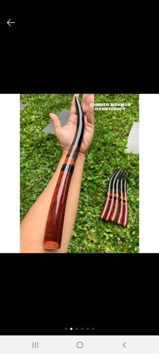 pipa once kayu bertuah 5 kombinasi ukuran 30 cm / pipa rokok kayu ...