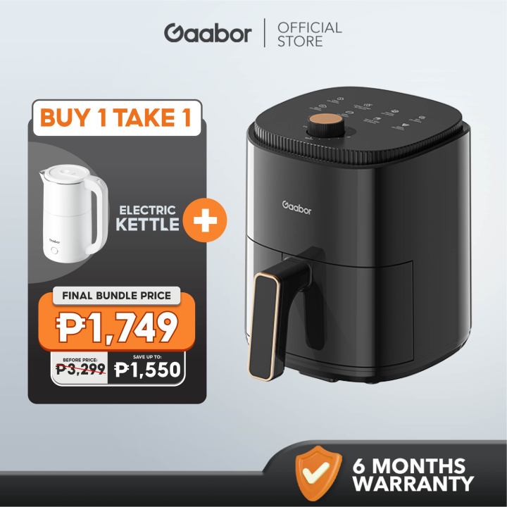 [Buy 1 Take 1]Gaabor 4L Air Fryer Updated Design Multi-Functioal And 2L ...