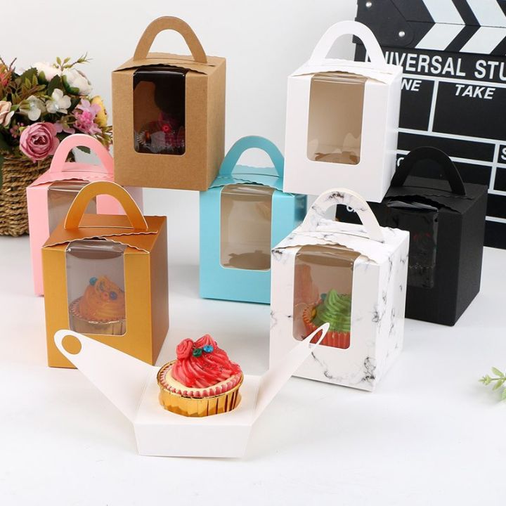 Cake Box Packaging Pastry Box Single Solo Cupcake Cookies Box ...