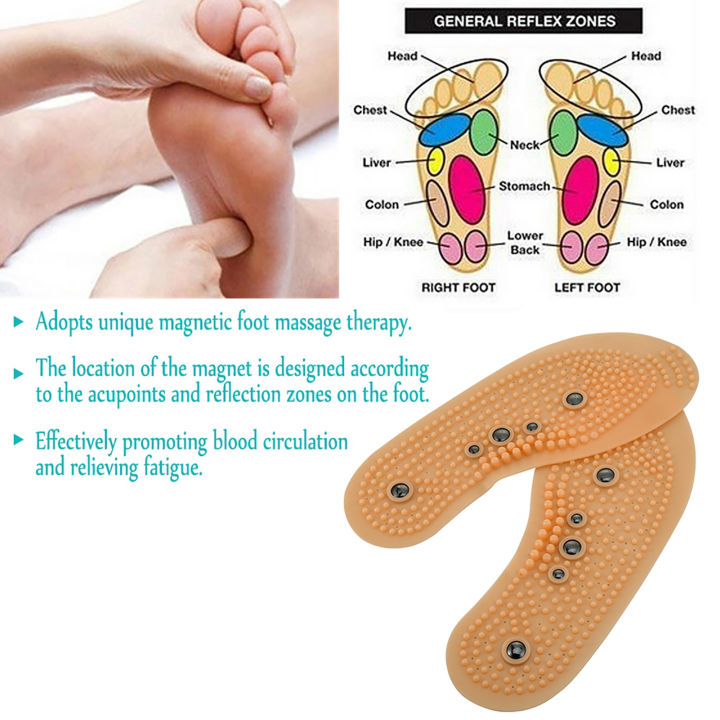 [Wondering] 1 Pair Foot Massage Insoles Shoes Comfort Pads Magnetic ...