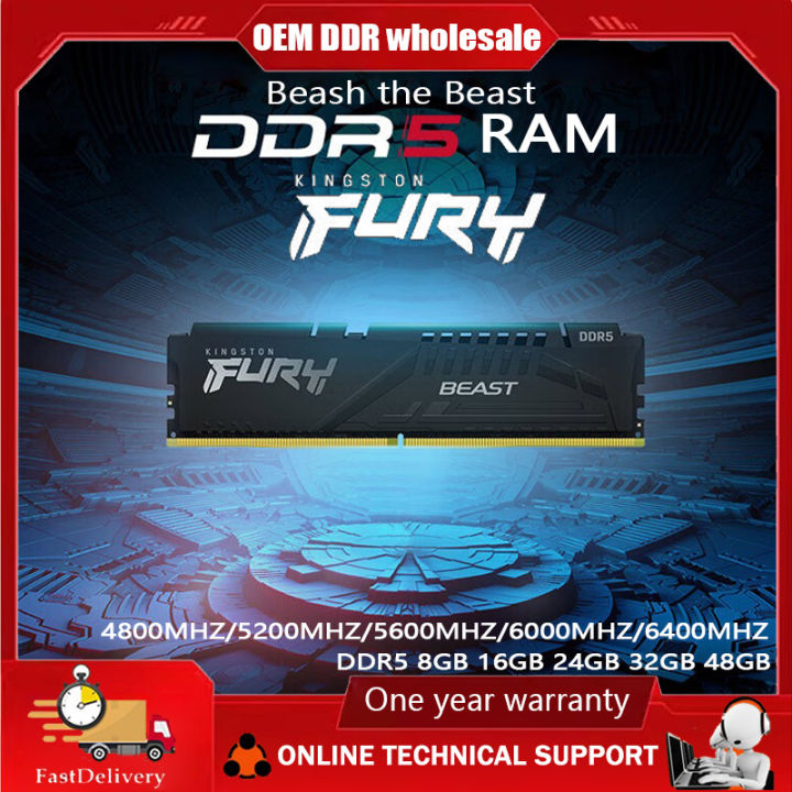 Kingston FURY IMPACT DDR5 RAM Desktop Memory Module SODIMM 4800/5200/5600Mhz 1.1V Gaming RAM ...