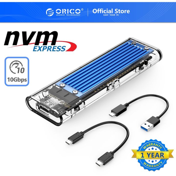 ORICO M.2 SSD Enclosure Support NVMe SATA USB3.1 Gen2 Type-C Mini ...