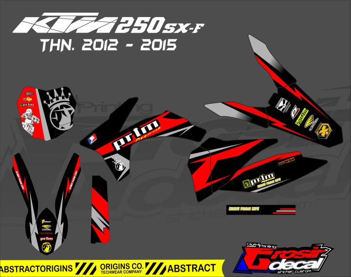 Decal sticker KTM 250 SX Dekal stiker KTM 250 SX 2012-2015 Fullbody ...