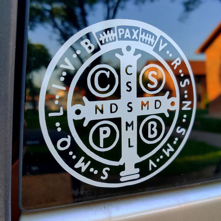 Saint Benedict Car Stickers St benedict Front And Rear Stop Glass ...