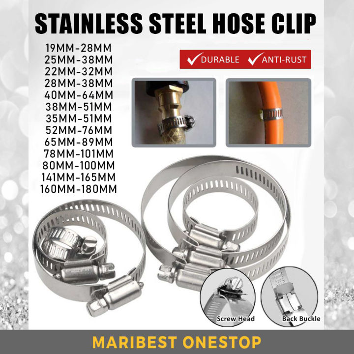 Stainless Steel Hose Clip Tri Clip Durable Fuel Lock Pipe Tube Fastener ...