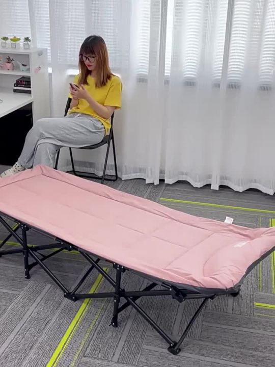Folding Bed Single Nap Bed Home Office Nap Reinforced Portable Camping ...