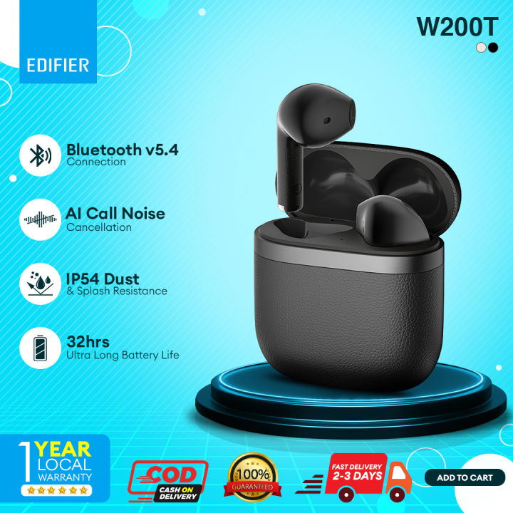 Edifier W200T True Wireless Earbuds Headphones Bluetooth- V.5.4 | Lazada PH
