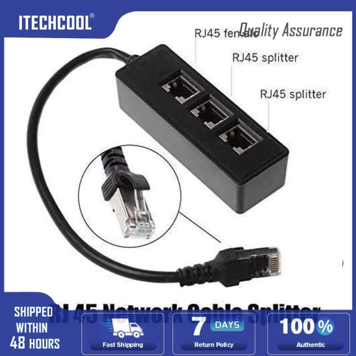 【Original】6PCS 1 Male to 3 Female RJ45 Ethernet Splitter Cable Super ...