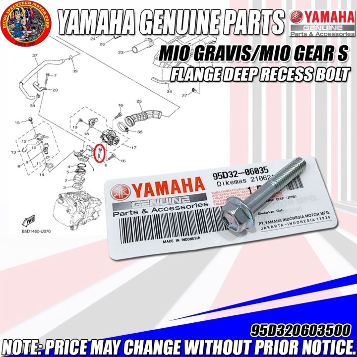 MIO GRAVIS/MIO GEAR S FLANGE DEEP RECESS BOLT (YGP) (Genuine: 95D32 ...