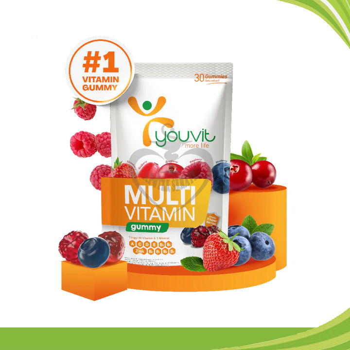 Youvit Multivitamin Gummy Pouch 30 Days Adult Vitamin Dewasa ...