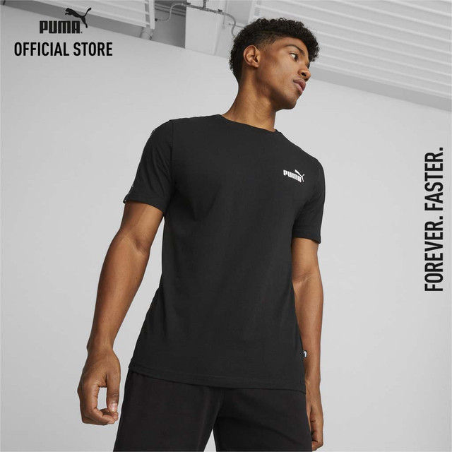 PUMA BASICS - เสื้อยืดผู้ชาย Essentials+ Tape สีดำ - APP - 84738201 ...