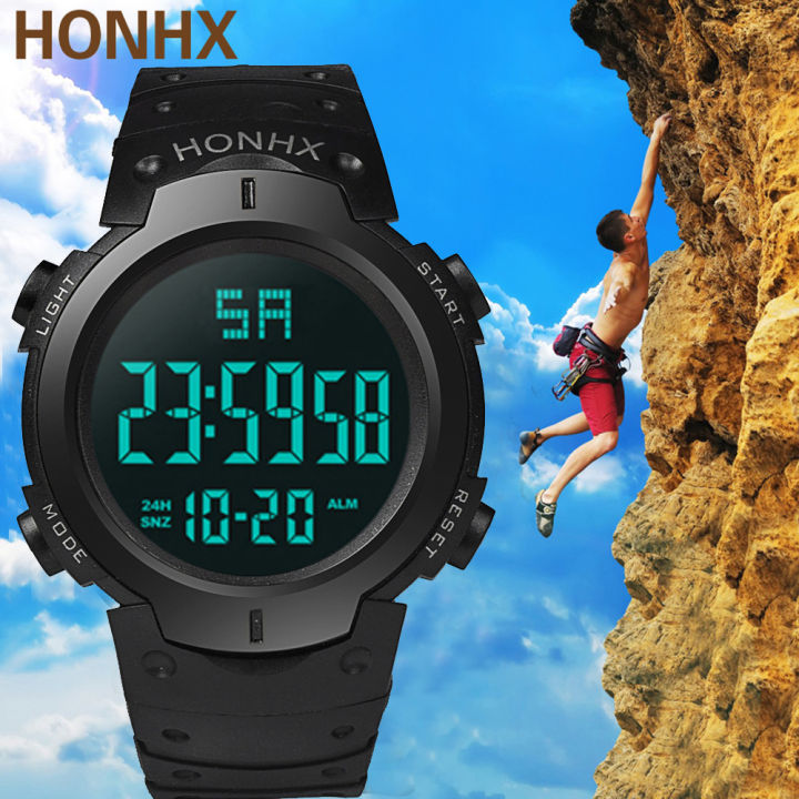 men Digital Watch Black Surface Sports Watches HR034 wristwatch life ...