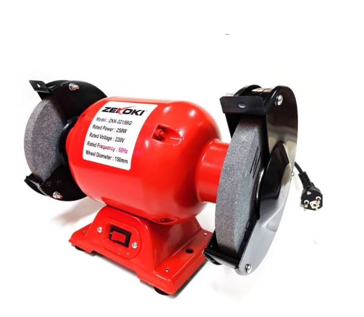 ZEKOKI Heavy Duty Bench Grinder 6" Inch 250W 1/3HP | 8" Inch 550W 3/4HP ZKK-3215BG | ZKK-3220BG ...