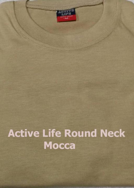 Active Life Round Neck T-shirts - Mocca | Lazada PH